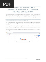 Uputstvo Za Postavljanje Nastavnih Planova U Esdnevnik Pomoću Google Diska | PDF