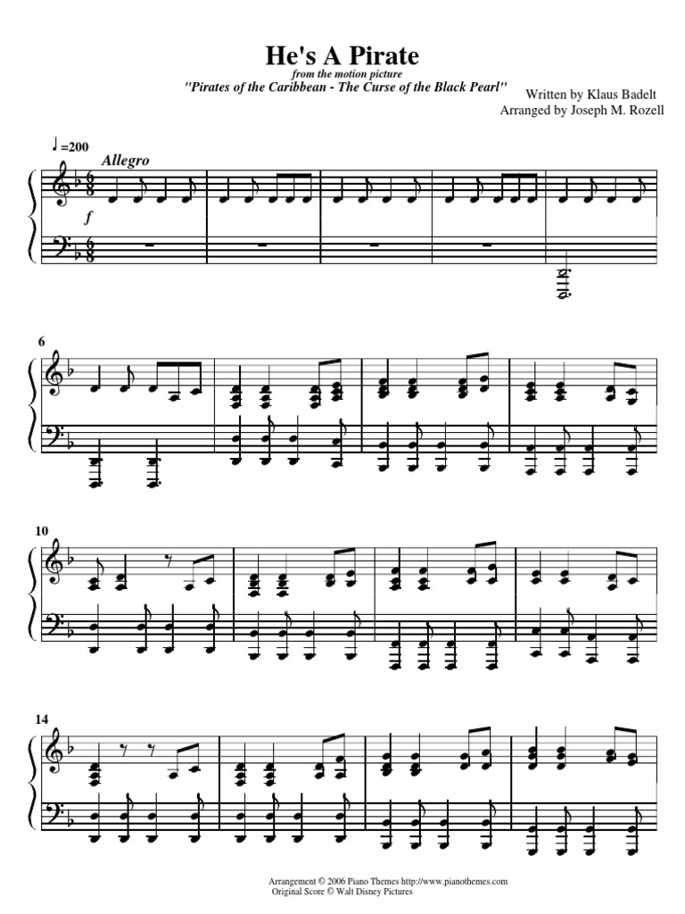 Pirates of The Carribean He Is A Pirate | PDF