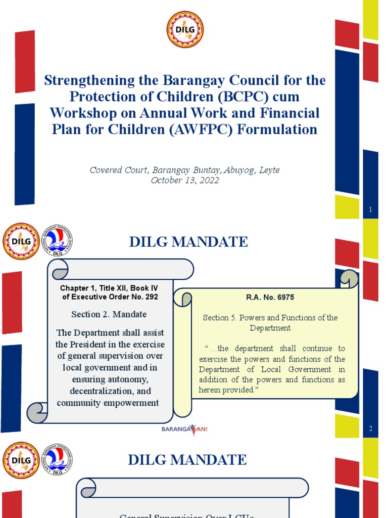 BCPC Orientation Workshop | PDF | Budget | Government