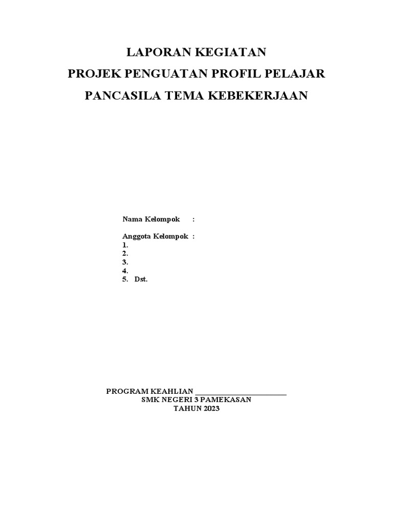 Laporan Kegiatan P5 | Pdf