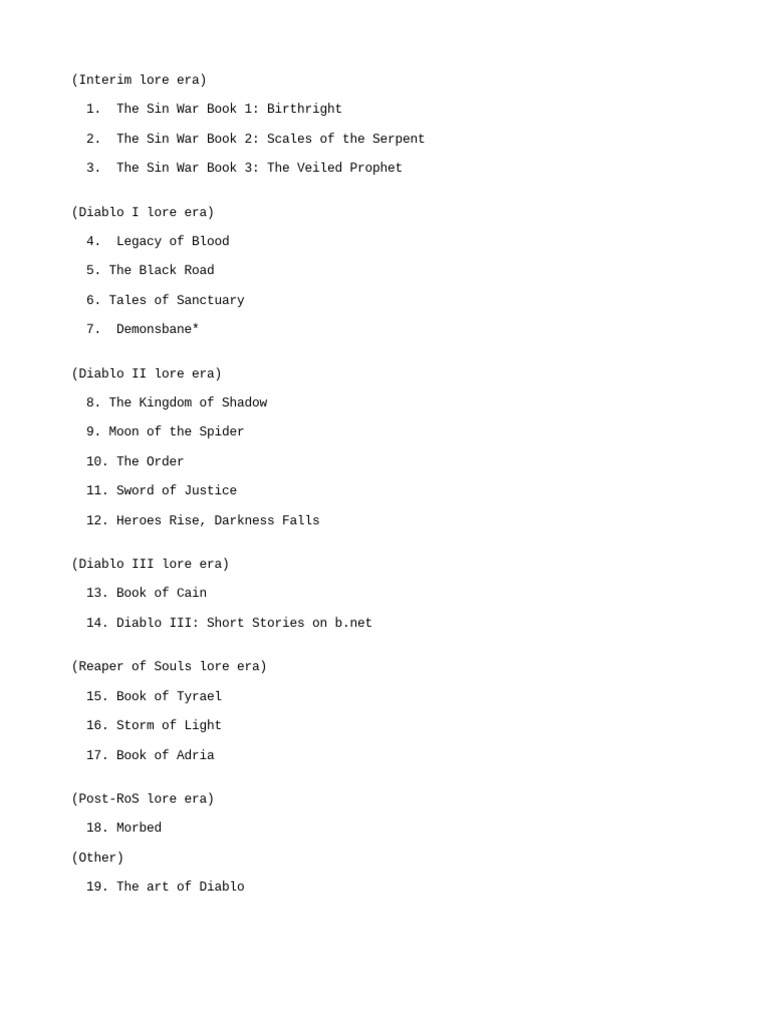 Diablo Order | PDF | History | Young Adult