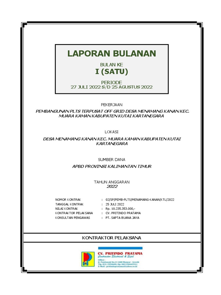 Laporan Progres Kanan | PDF
