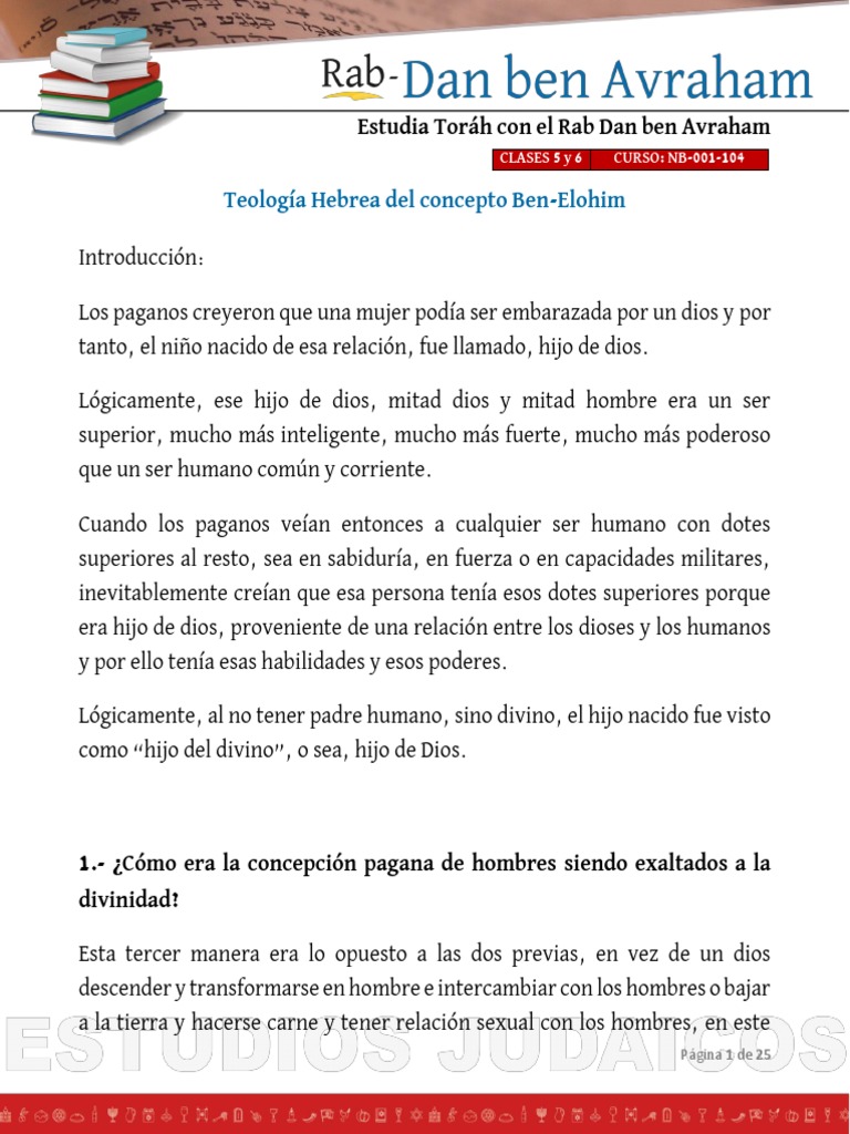 Guia de Estudio Clase 5 y 6 Curso 4 Rab Dan Ben Avraham | PDF | Jesús ...