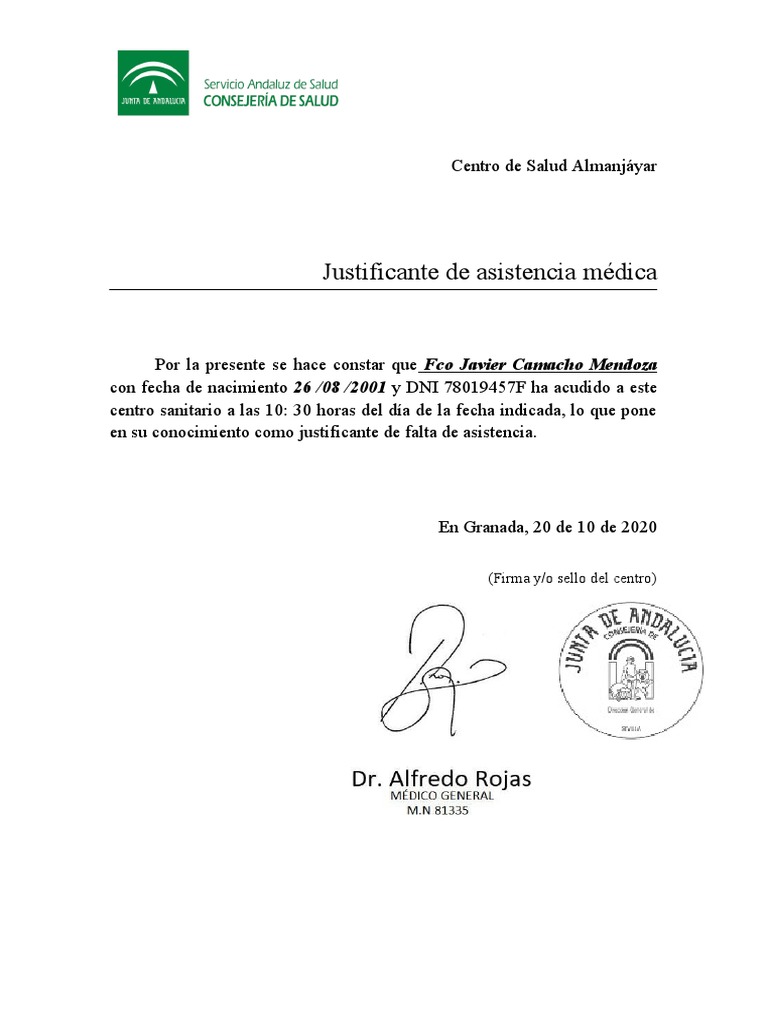 Justificante Medico | PDF