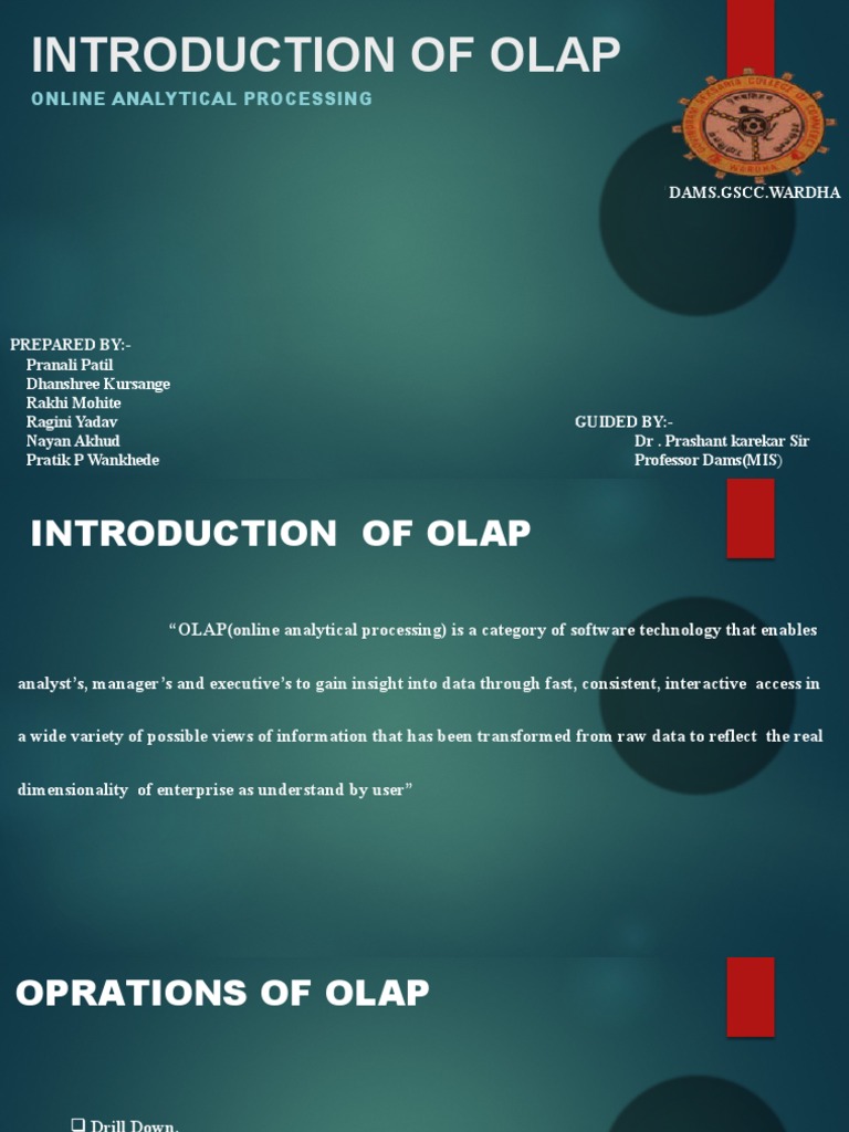 Introduction to OLAP Concepts | PDF