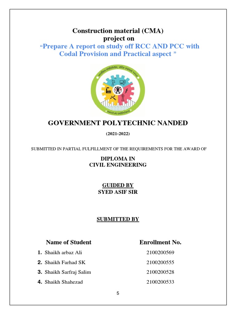 Color CMA Micro Project - Merged PDF | PDF | Concrete | Reinforced Concrete