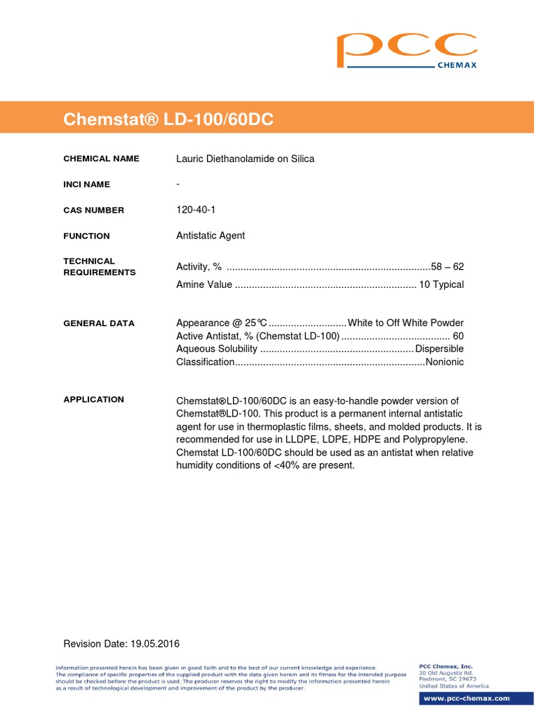 Chemstat LD 100 60dc en - Broszura - en | PDF