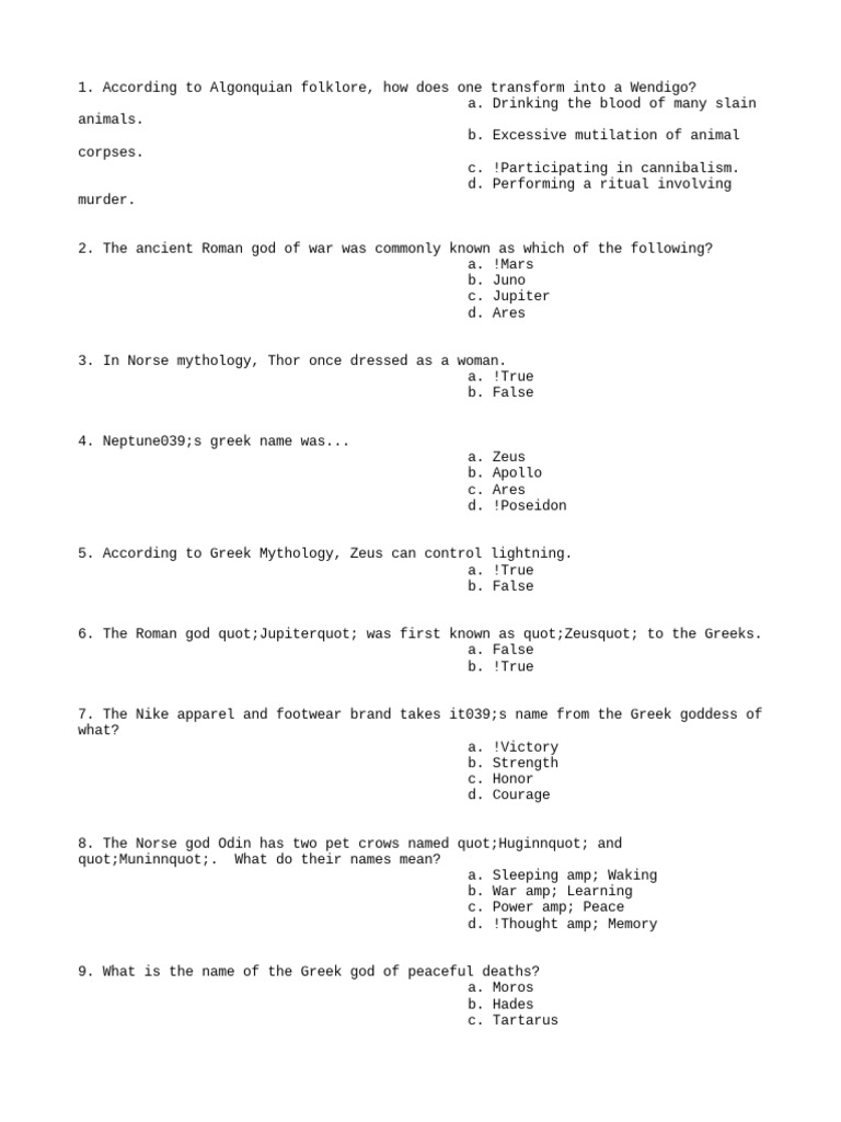 PHYS269 Answers 4 | PDF | Greek Mythology | Zeus