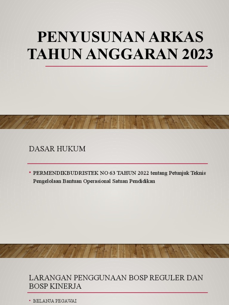 Penyusunan Arkas | PDF