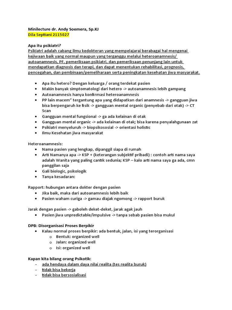 Minilecture DR Andy SP - KJ | PDF