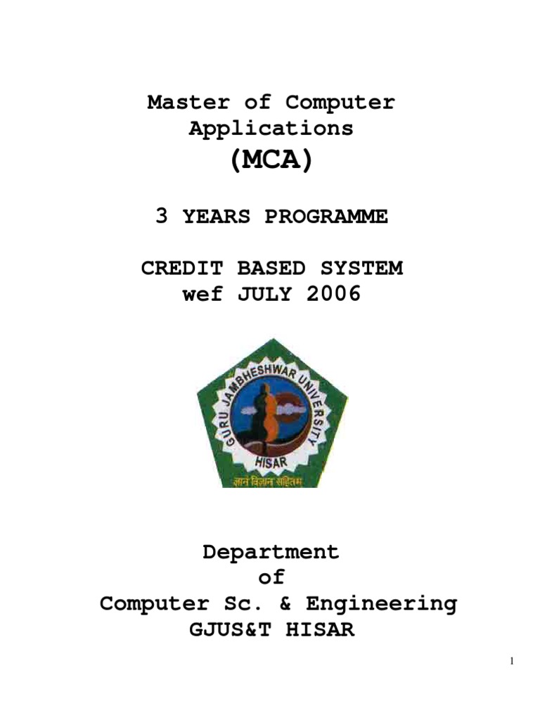 Master of Computer Applications | PDF | Databases | Internet Protocols