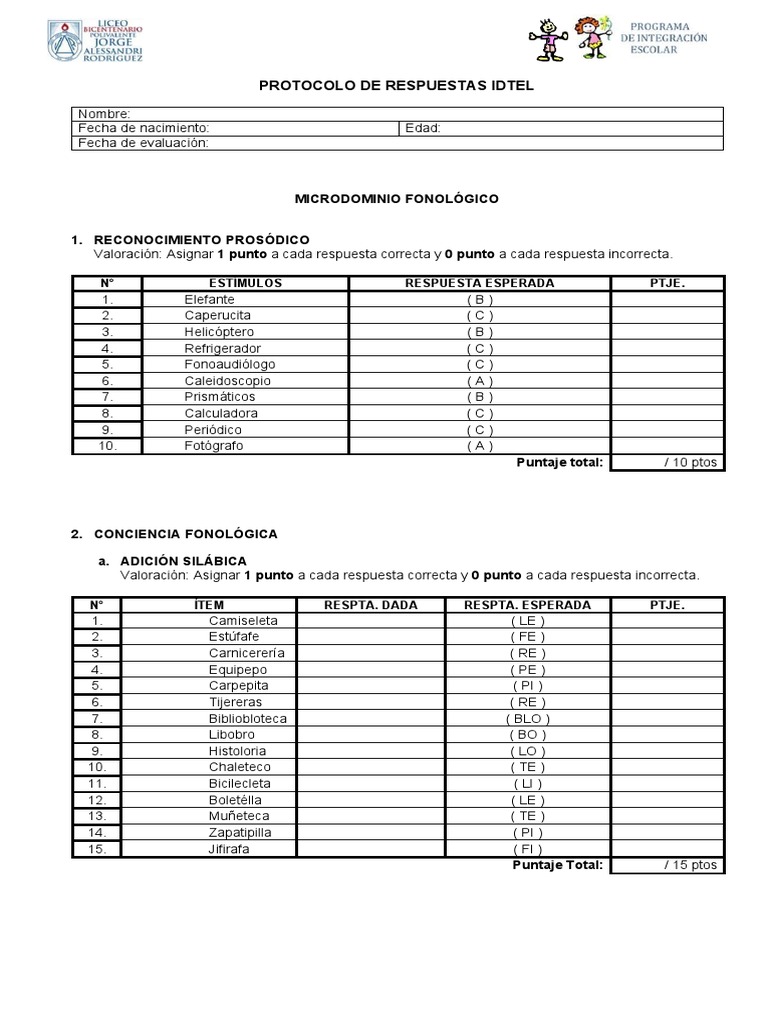 Protocolo de Respuestas Idtel | PDF