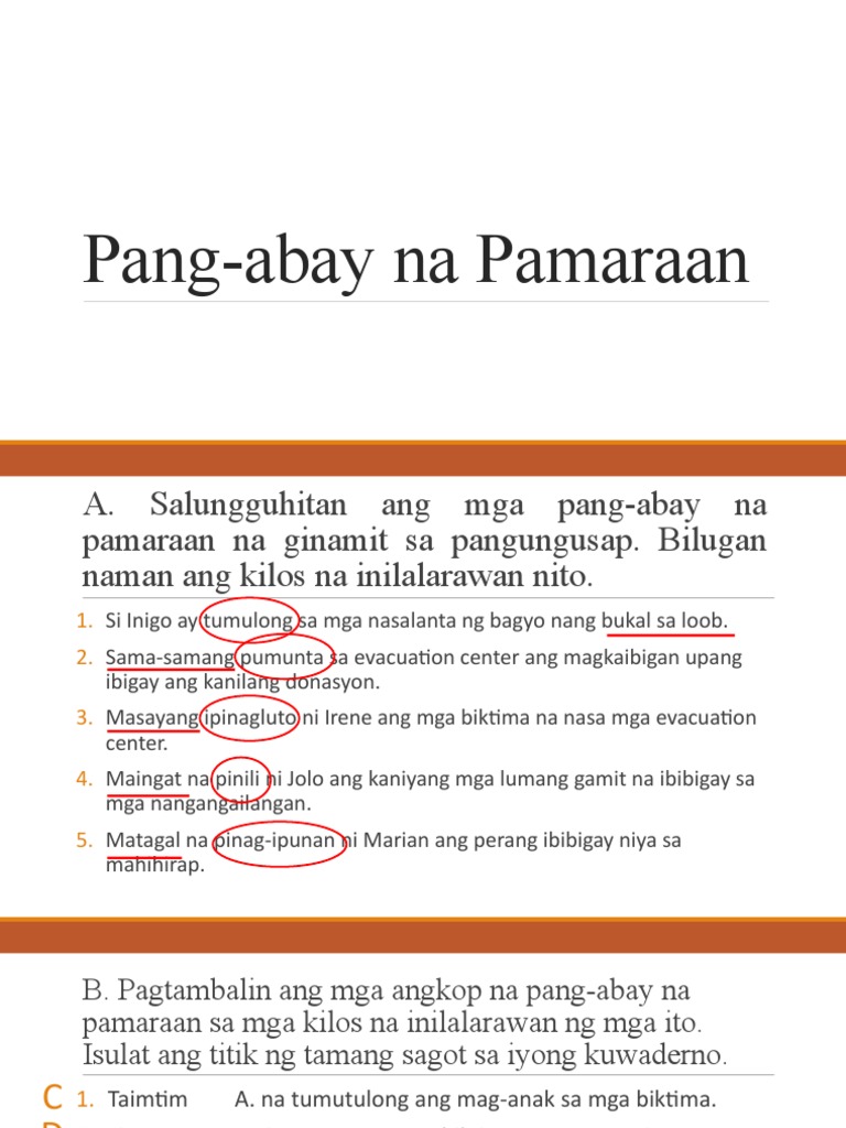 Pang-Abay Na Pamaraan | PDF