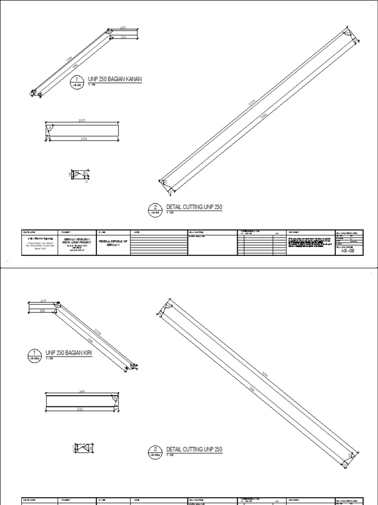 Cutting List UNP 250 | PDF