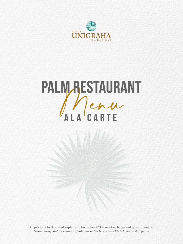 New Palm Restaurant Menu-1 | PDF