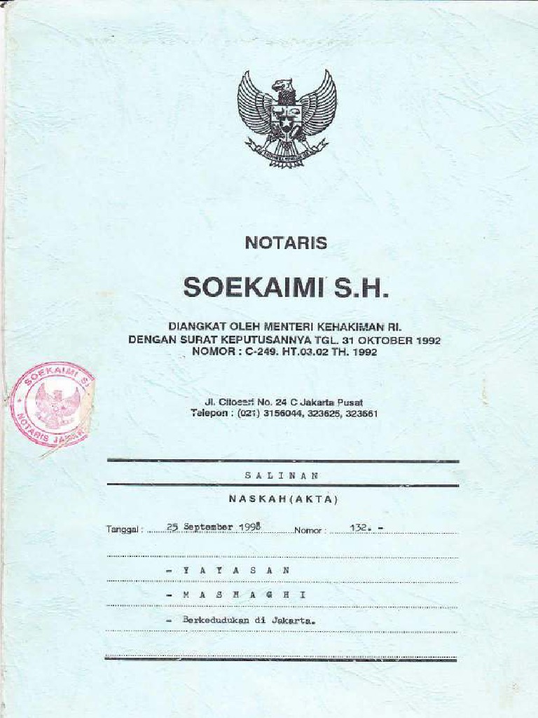 Adoc - Pub - Soekaimi SH Notaris Ttasiaeri Salinan Tatasan Berk PDF | PDF