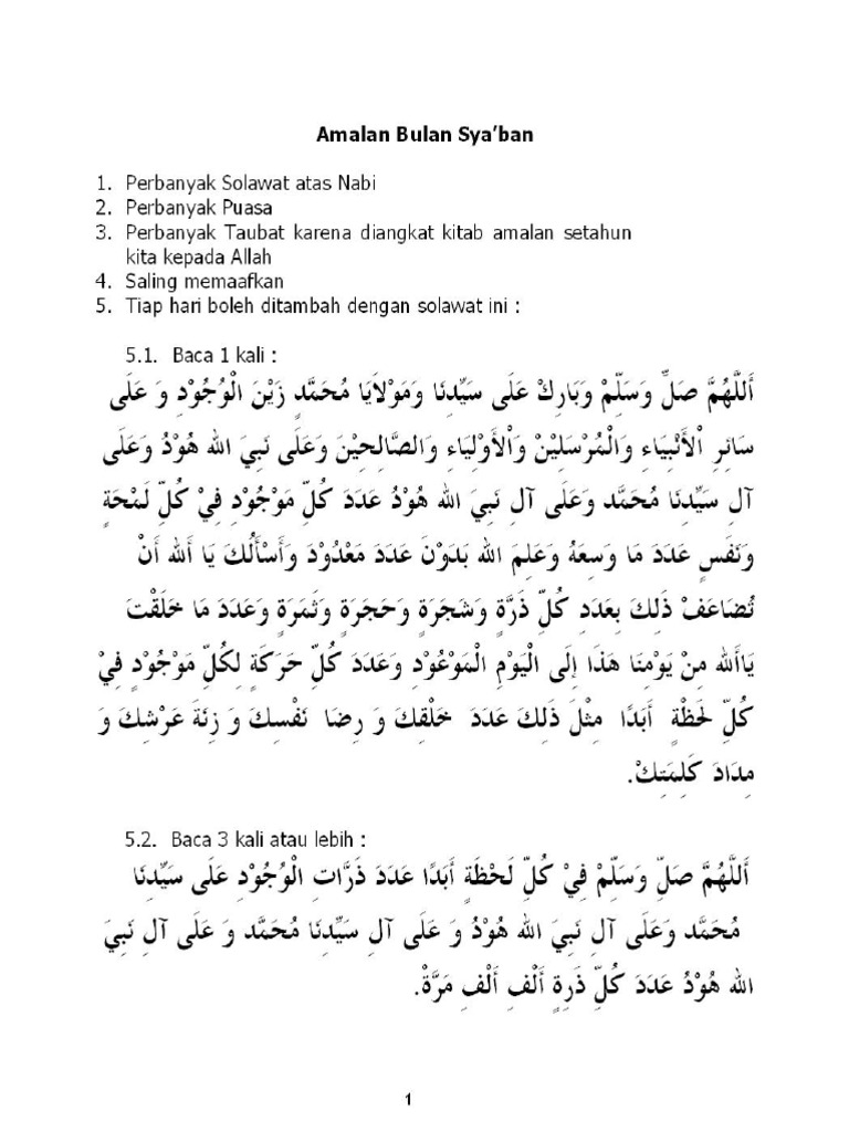 Syaban 1 PDF | PDF