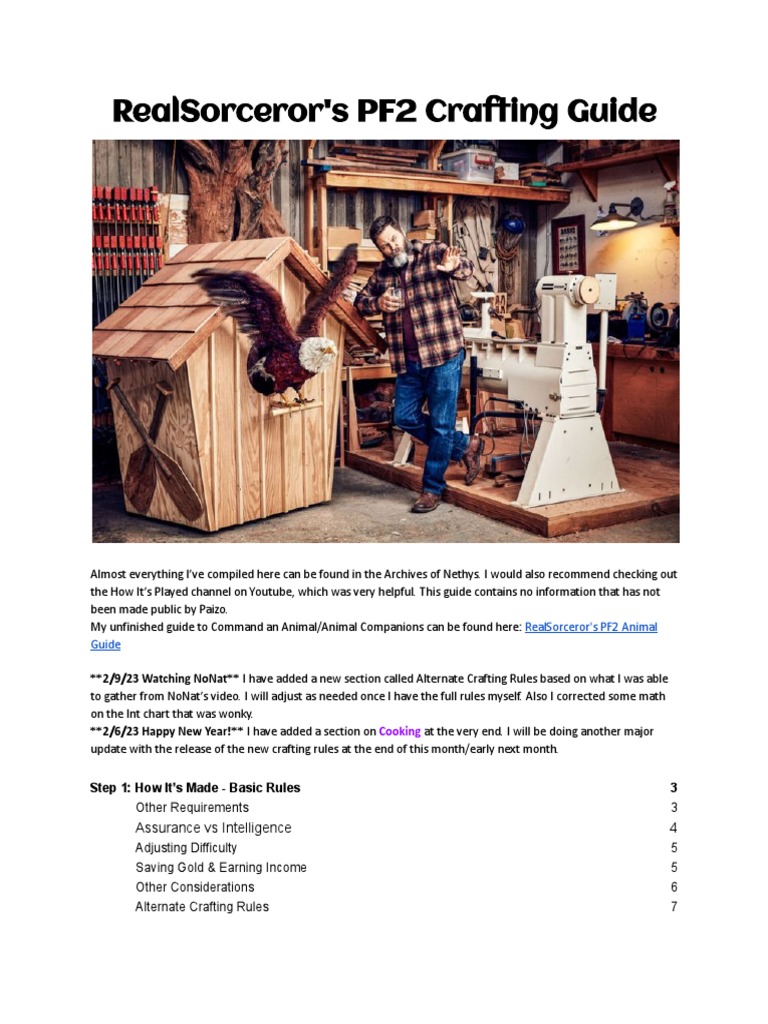 RealSorceror's PF2 Crafting Guide | Download Free PDF | Alchemy ...