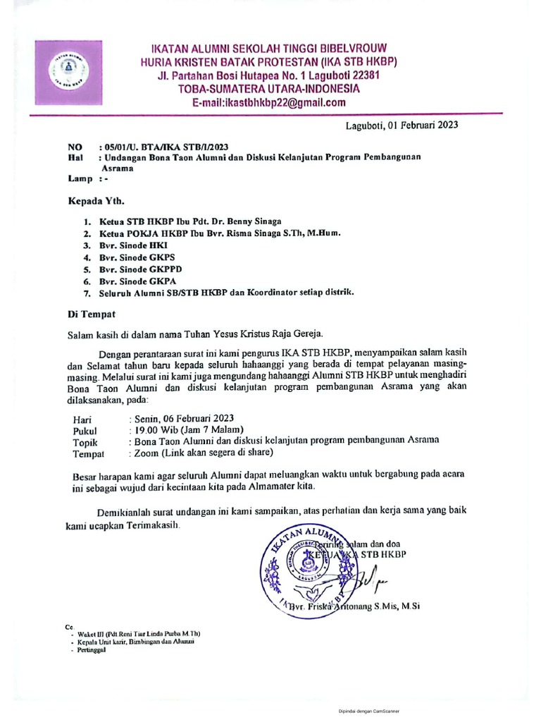 Surat IKA Bona Taon PDF | PDF