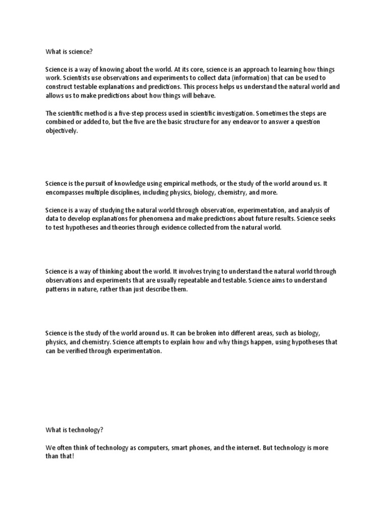 Scitec Intro | PDF | Science | Scientific Method