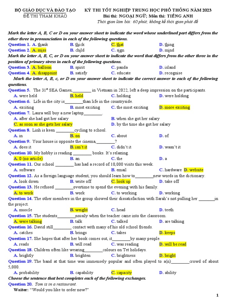 BGD 2023-Key | PDF | Cash | Communication