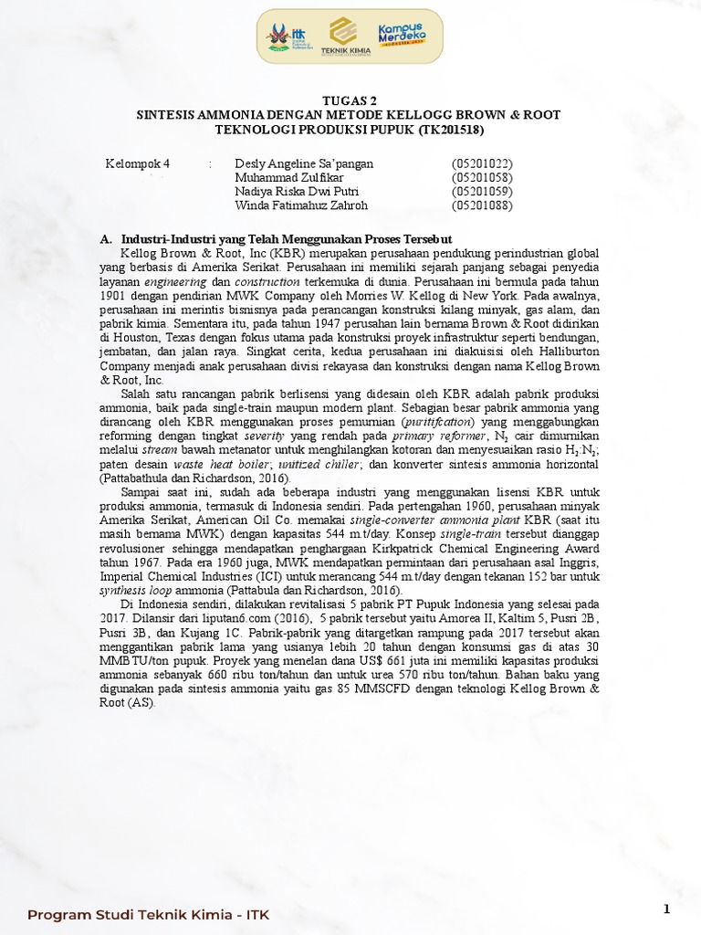 KBR Ammonia Synthesis | PDF