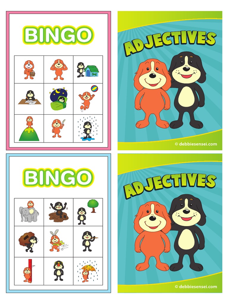 Adjectives Bingo Cards PDF | PDF
