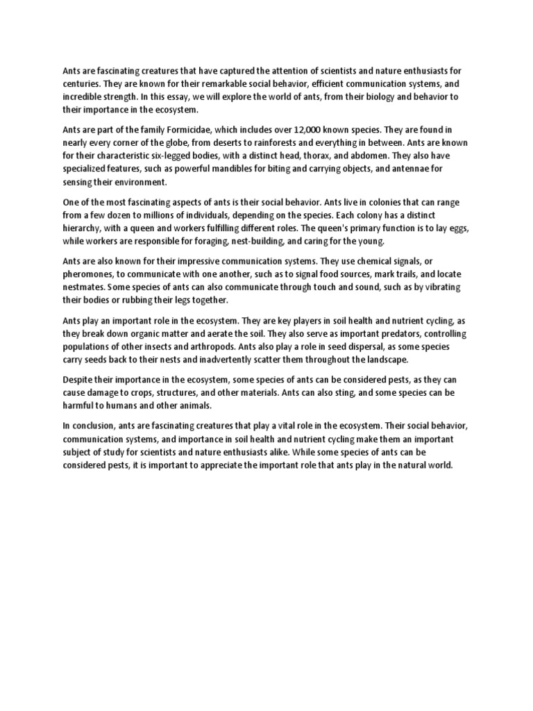 Ants PDF | PDF | Ant | Insects