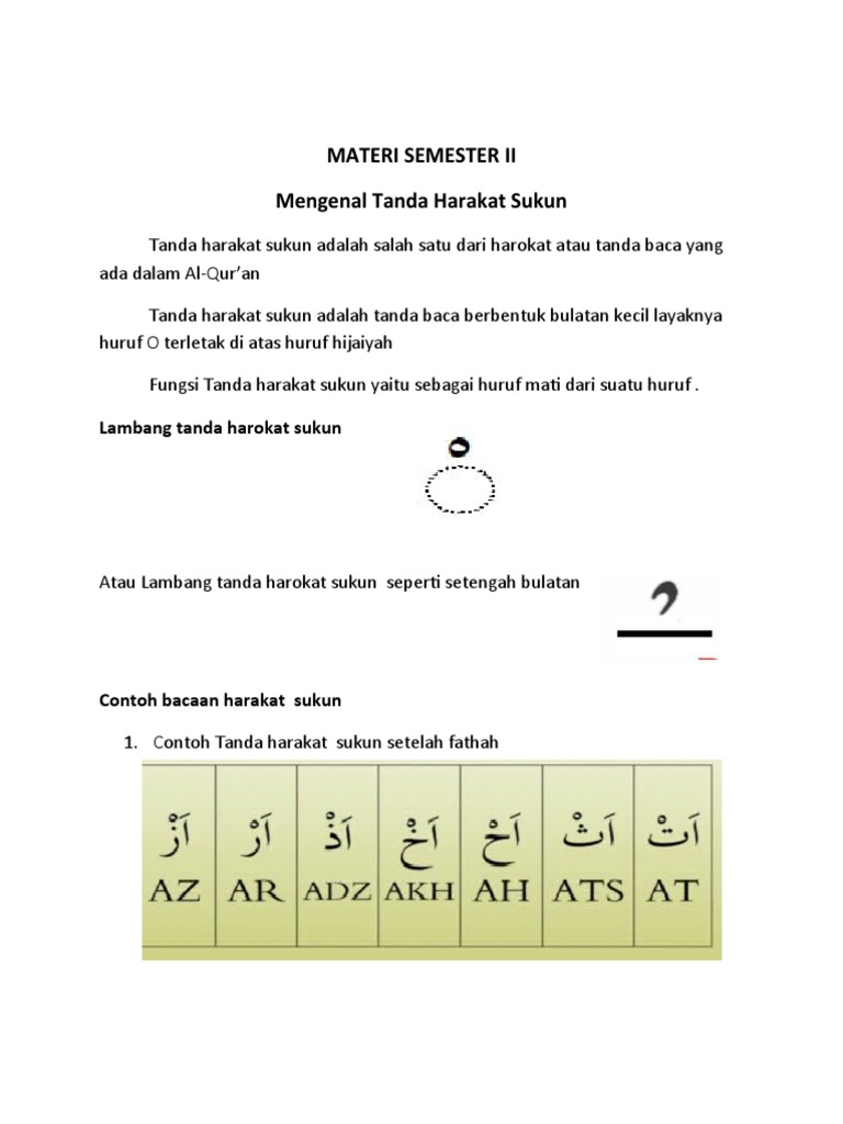 Memahami Tanda Harakat Sukun dan Tasydid | PDF