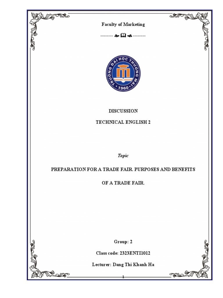 Preparation of A Trade Fair. Benefit and Purpose of A Trade Fair | PDF ...