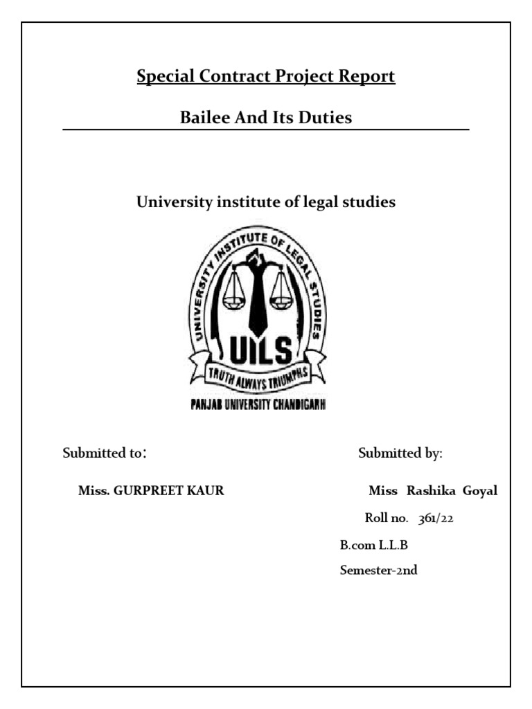 Special Contract Project Report | PDF | Legal Liability | Negligence