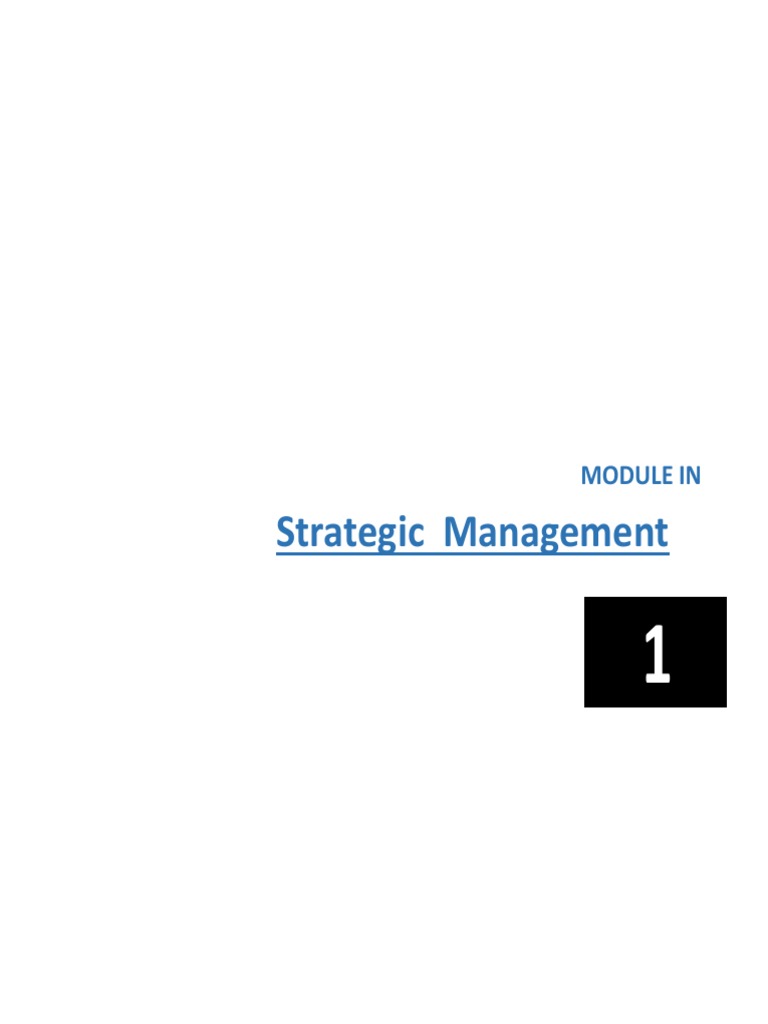 Strategic Management: Module in | PDF | Strategic Management ...