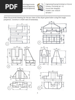 AASTU - Multiview Drawing - Worksheet - Set 03 | PDF