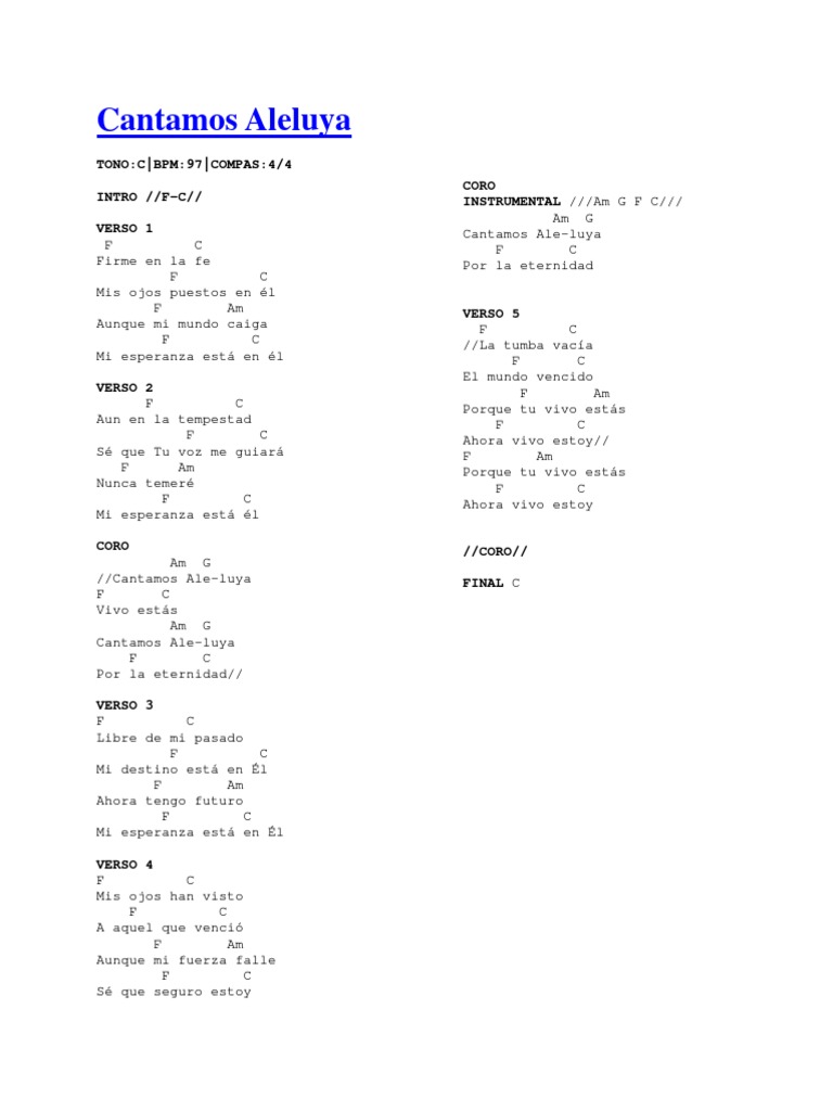 Cantamos Aleluya PDF | PDF