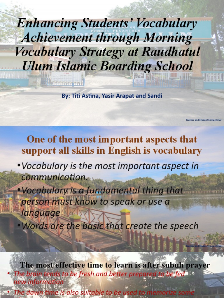 (Titi, Yasir, Sandi) Enhancing Students' Vocabulary Achievement Through ...