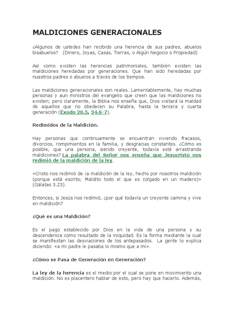 Maldiciones Generacionales | PDF | Jamón (Hijo De Noé) | Abrahán