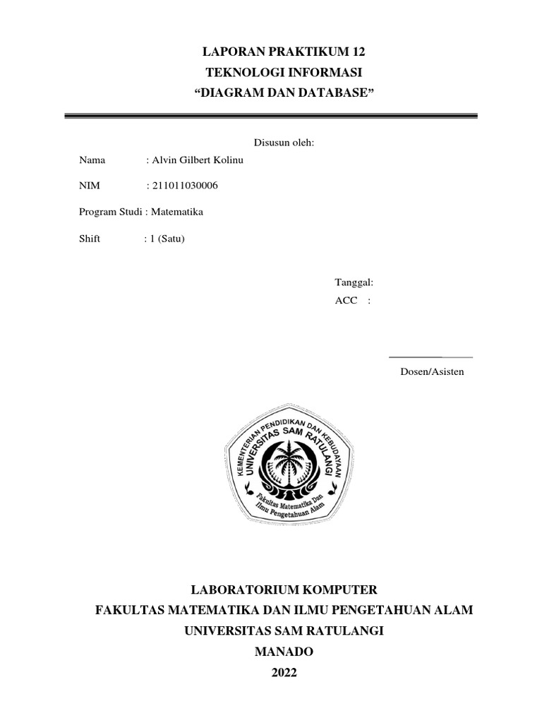Tugas 12 Laporan TI Diagram Dan Database | PDF