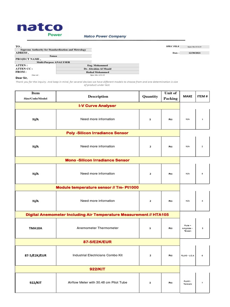 Spec Tender Draft PDF | PDF | Power Supply | Manufactured Goods