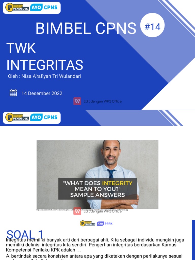 Integritas - TWK Nisa | PDF