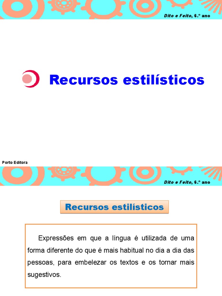 DITO E FEITO 6 - Recursos - Estilisticos - ppt19 | PDF