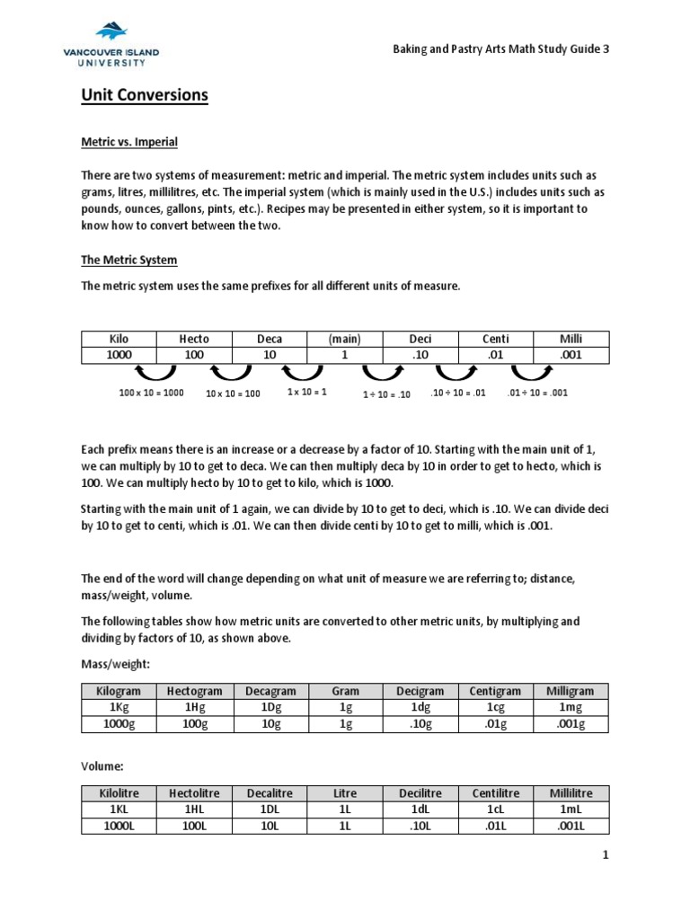 SG 3 Unit Conversions | PDF | Litre | Pound (Mass)