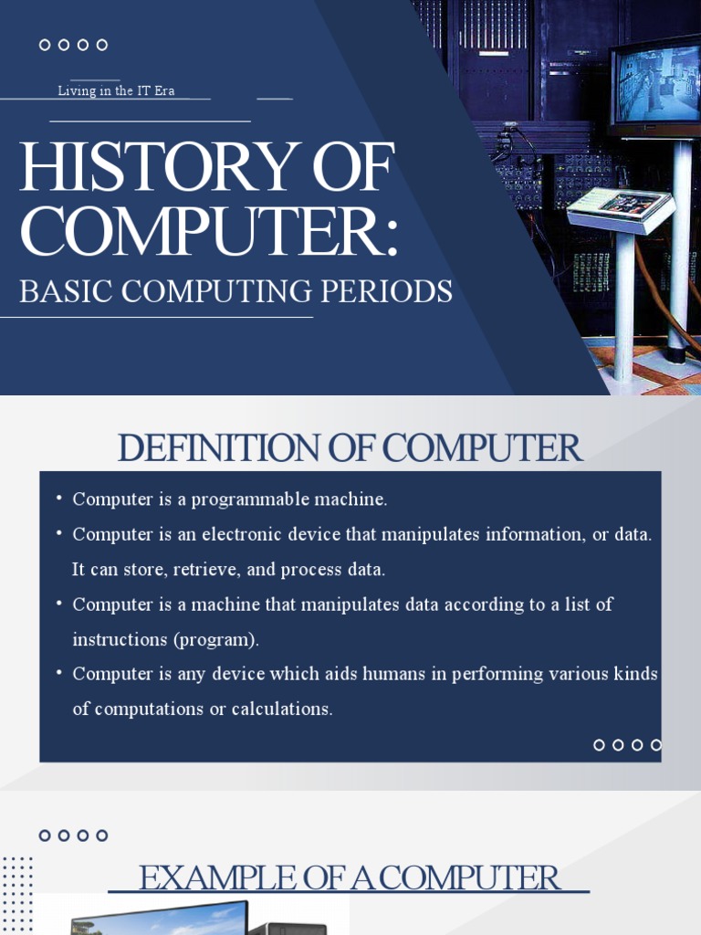 Lesson 2 Part 1 - History of Computer | PDF | Computer Architecture | Equipment