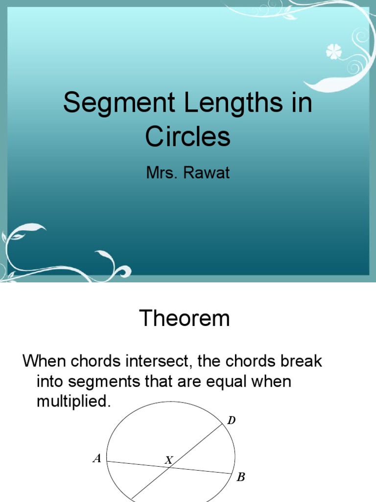 On Segment Lengths in Circles | PDF | Tangent | Euclidean Plane Geometry