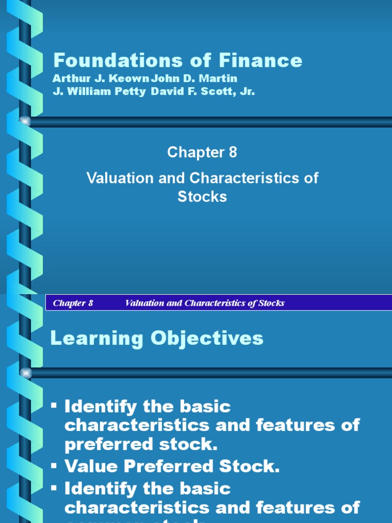 Stock Valuation and Characteristics Guide | PDF | Stocks | Preferred Stock