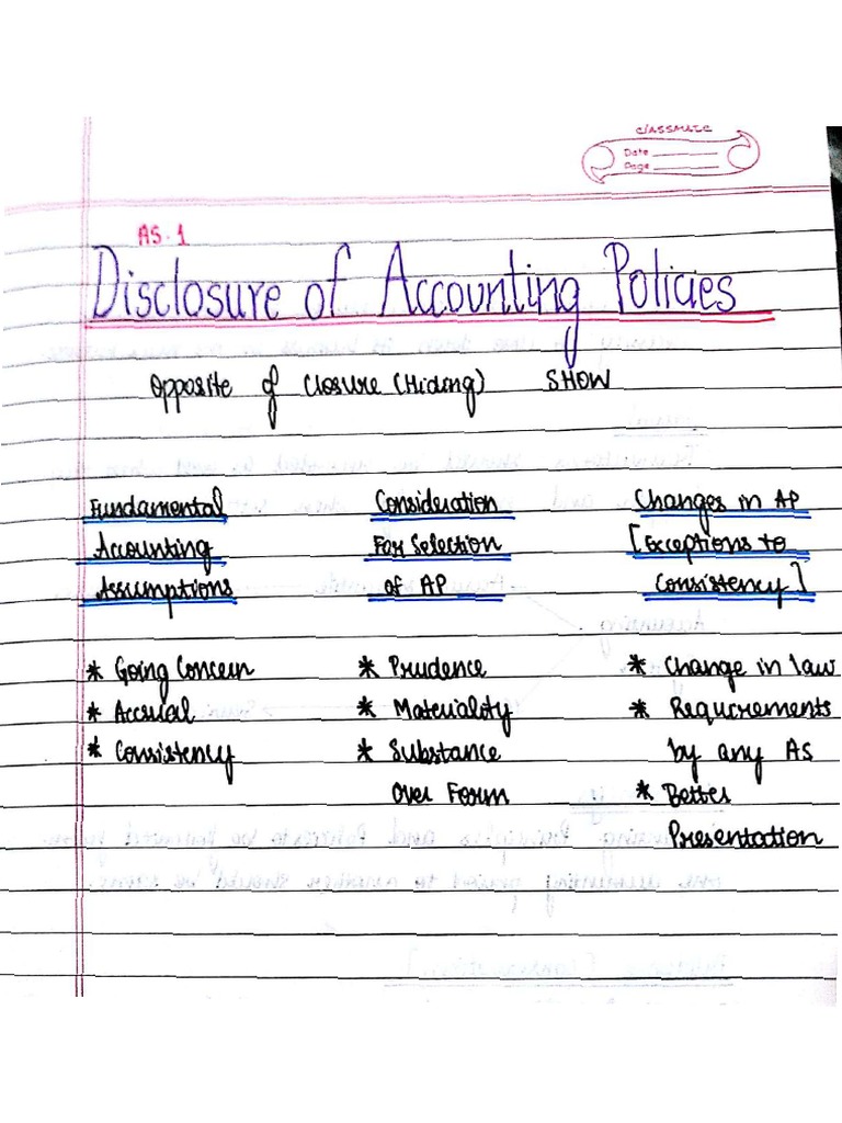 Accounting Standard Handwritten Notes | PDF