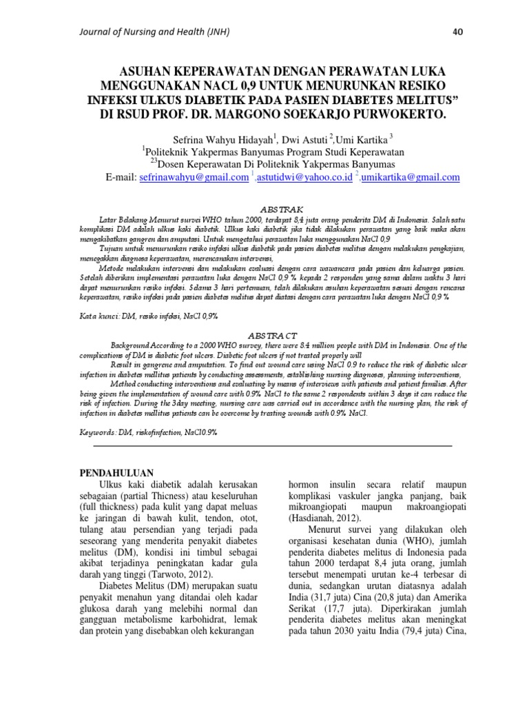 Perawatan Luka NaCl 0,9% untuk DM | PDF