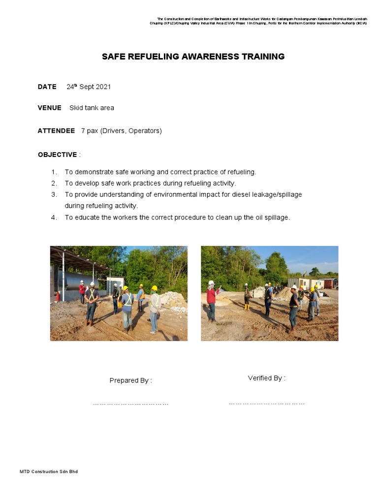 Safe Refueling Awareness Training | PDF