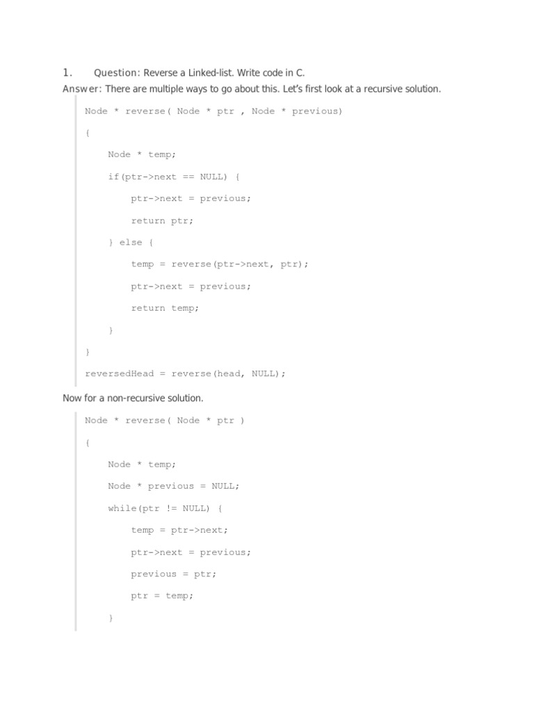 Reverse A Linked-List. Write Code in C. There Are Multiple Ways To Go About This. Letƞs First ...