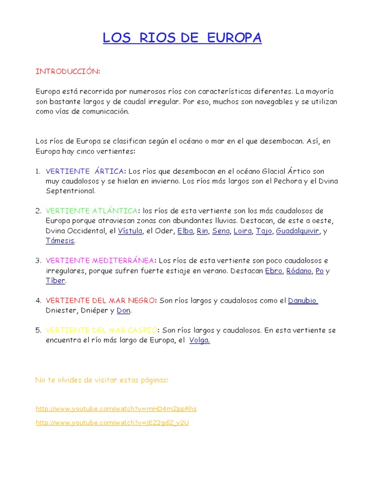 Rios Europeos | PDF
