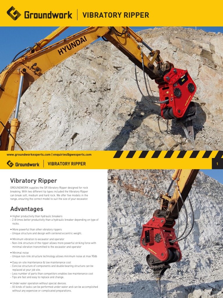 SR Vibratory Ripper | PDF | Equipment | Manufactured Goods
